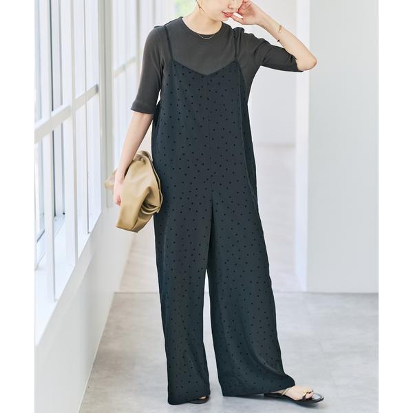 ZOZO問い合わせ番号:108855346ショップ:Spick &amp; Span，スピック アンド スパンブランド:Spick &amp; Span，スピックアンドスパン商品名:《追加》フロッキードットキャミサロペットカテゴリ:オールイ...