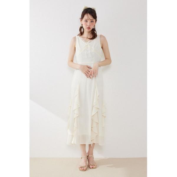ZOZO問い合わせ番号:108856061ショップ:rienda，リエンダブランド:rienda，リエンダ商品名:レースコンビフリルAラインワンピース　夏服カテゴリ:ワンピース/ドレス>ワンピースブランド品番:110JS933-206...