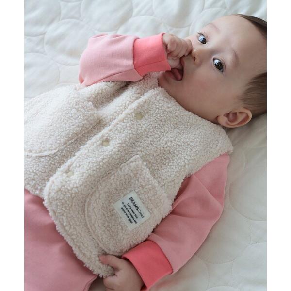 ZOZO問い合わせ番号:108891705ショップ:BEAMS HEART，ビームスハートブランド:BEAMS mini，ビームスミニ商品名:「WEB限定」ベビー ボア ベスト 2026FW（70〜80cm）秋冬 定番 人気 プチプラ カジ...