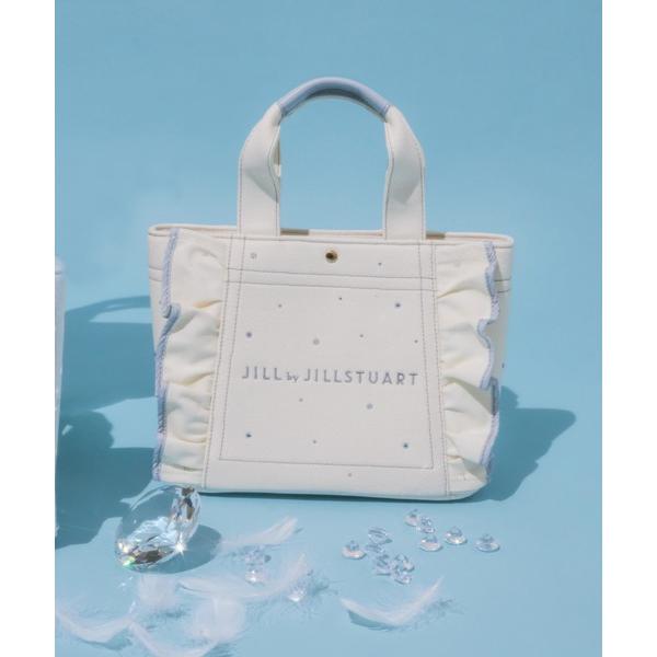 ZOZO問い合わせ番号:108894988ショップ:JILL by JILL STUART，ジル バイ ジル スチュアートブランド:JILL by JILL STUART，ジルバイジルスチュアート商品名:【数量限定追加】ビジューフリルトート...
