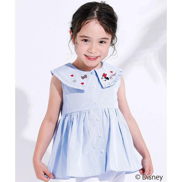 ZOZO問い合わせ番号:108931021ショップ:BEBE ONLINE STORE，ベベ オンラインストアブランド:SLAP SLIP，スラップスリップ，Disney，ディズニー商品名:【ディズニーコレクション】襟フリルミニー刺しゅう入...