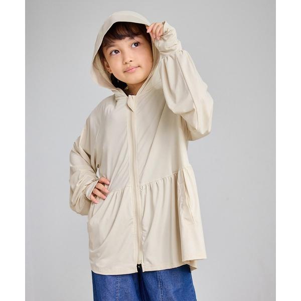 ZOZO問い合わせ番号:108934184ショップ:ROPE' PICNIC，ロぺピクニックブランド:ROPE' PICNIC，ロペピクニック商品名:【KIDS/キッズ】ひんやりペプラムジップパーカー/UVカット・接触冷感・リンクコーデカテ...