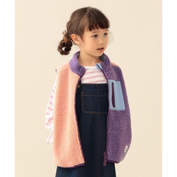 ZOZO問い合わせ番号:108970977ショップ:BEAMS HEART，ビームスハートブランド:BEAMS mini，ビームスミニ商品名:ボア リバーシブル ベスト 2026FW（90〜140cm）キッズ アウター  プチプラ 人気 定...