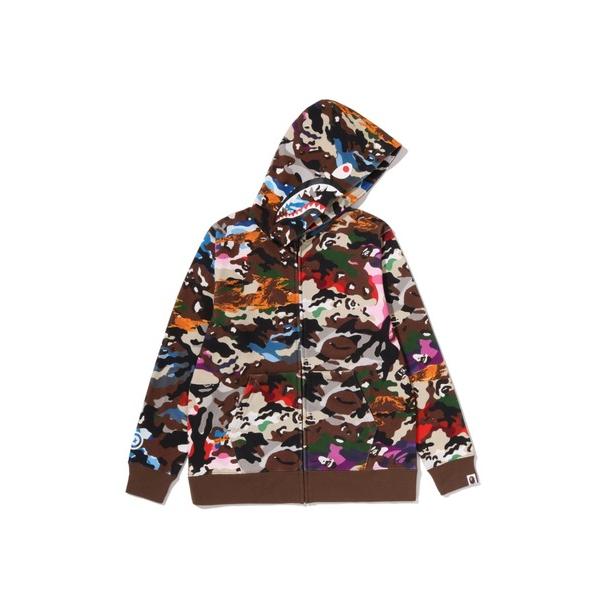 ZOZO問い合わせ番号:108973026ショップ:A BATHING APE，ア ベイシング エイプブランド:A BATHING APE，アベイシングエイプ商品名:HYBRID CAMO SHARK ZIP HOODIEカテゴリ:トップス...