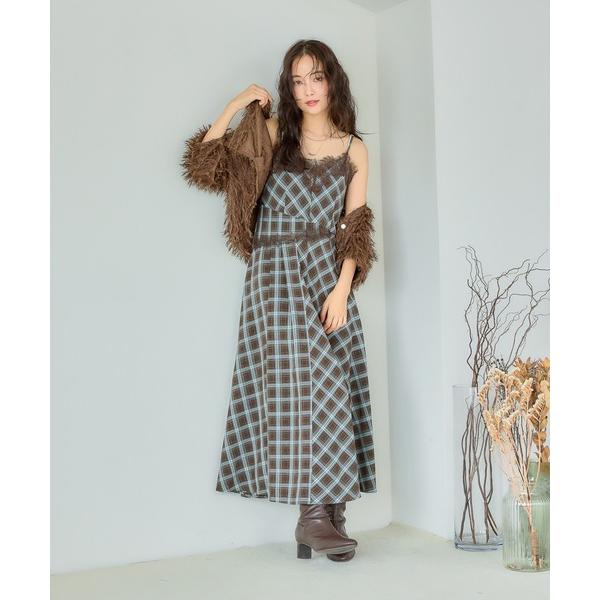ZOZO問い合わせ番号:108974474ショップ:mysty woman，ミスティ ウーマンブランド:mysty woman，ミスティウーマン商品名:切り替えチェックレースキャミワンピース 1046907カテゴリ:ワンピース/ドレス&gt...