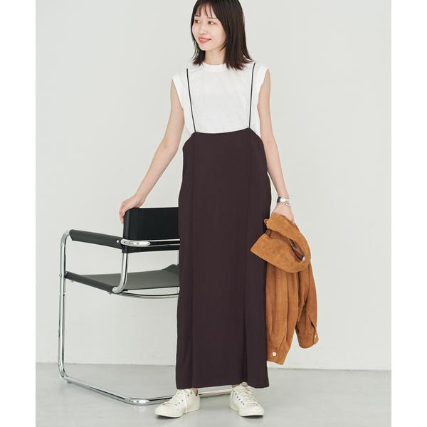 ZOZO問い合わせ番号:108985680ショップ:IENA，イエナブランド:SLOBE IENA，スローブイエナ商品名:「2枚セット/追加3」アイラインキャミワンピース×ノースリーブTEEセットカテゴリ:ワンピース/ドレス>ワンピー...