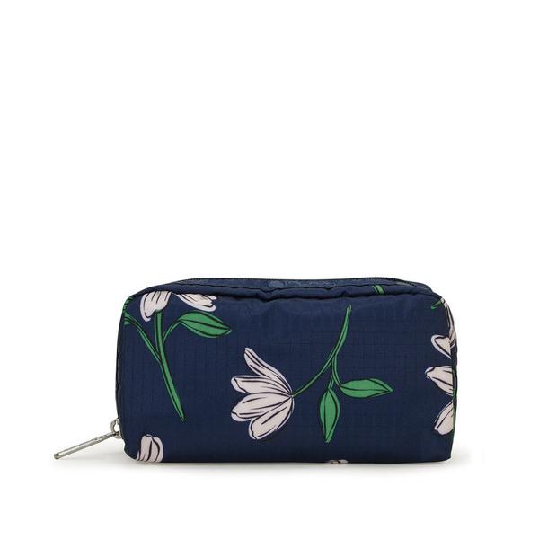 ZOZO問い合わせ番号:109009189ショップ:LeSportsac，レスポートサックブランド:LeSportsac，レスポートサック商品名:RECTANGULAR COSMETIC フローラルブルームズネイビーカテゴリ:財布/小物&g...