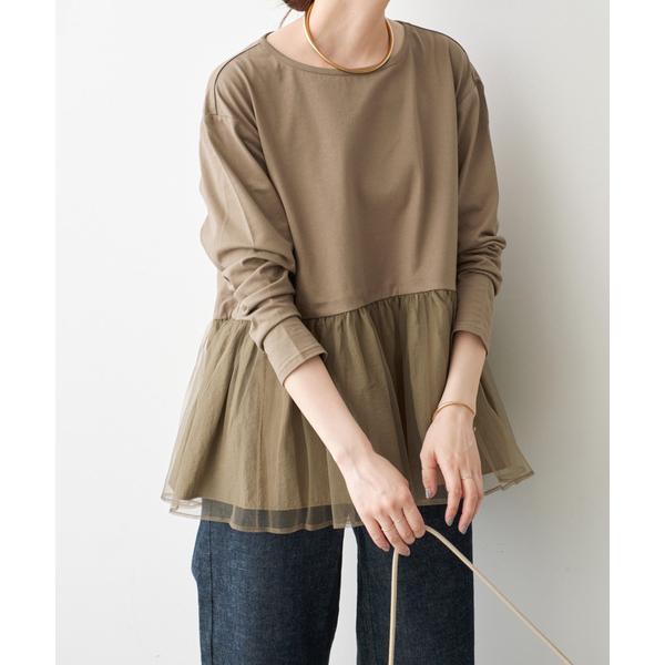 ZOZO問い合わせ番号:109012146ショップ:Spick &amp; Span，スピック アンド スパンブランド:Spick &amp; Span，スピックアンドスパン商品名:「一部店舗+WEB限定」チュールコンビフレアプルオーバーカ...
