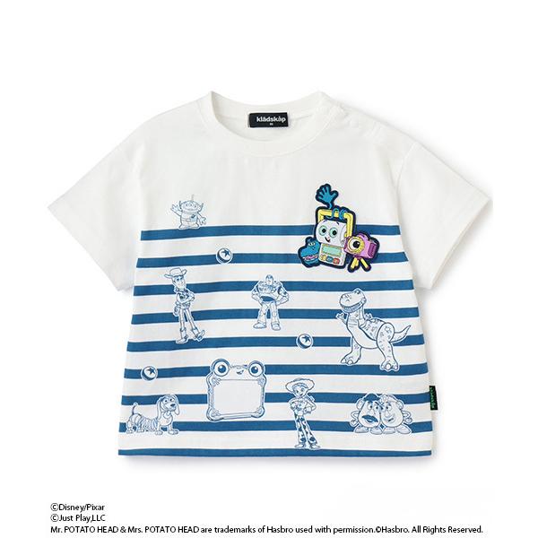 ZOZO問い合わせ番号:109051338ショップ:NARUMIYA ONLINE，ナルミヤ オンラインブランド:kladskap，クレードスコープ商品名:【Disney＆Pixar】TOY STORY 5/ボーダー半袖Tシャツカテゴリ:ト...