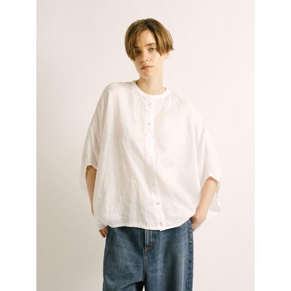 ZOZO問い合わせ番号:109089523ショップ:MARcourt，マーコートブランド:mizuiroind，ミズイロインド商品名:mizuiro ind リネンスタンドカラーコクーンシャツカテゴリ:トップス>シャツ/ブラウスブラン...