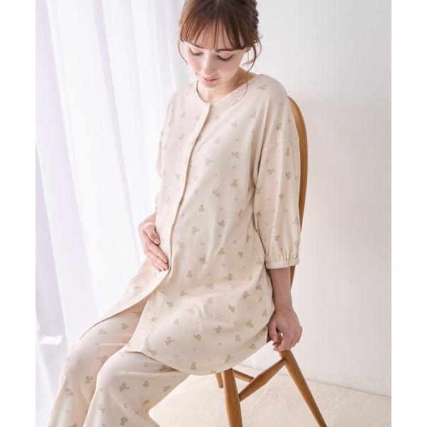 ZOZO問い合わせ番号:109170187ショップ:cross marche，クロスマルシェブランド:Rosemadame，ローズマダム商品名:【親子でお揃い】マタニティ パジャマ｜綿100％ クマ柄 授乳服 ルームウェア 産前産後対応カテ...