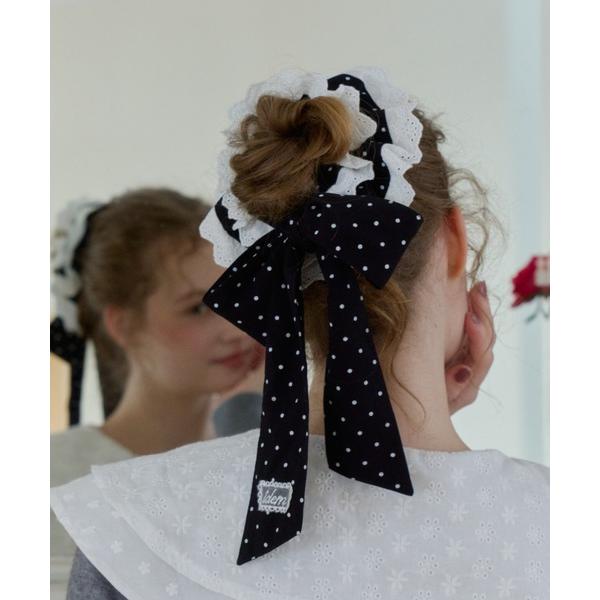 ZOZO問い合わせ番号:109173977ショップ:euphoria，ユーフォリアブランド:idem，イデム商品名:big frill ribbon chouchou / リボンレースシュシュカテゴリ:ヘアアクセサリー>シュシュブラン...