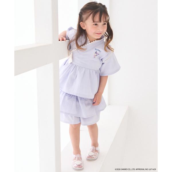 ZOZO問い合わせ番号:109210306ショップ:petit main，プティマインブランド:petit main，プティマイン，sanrio，サンリオ商品名:【サンリオキャラクターズ】ペプラムフリル甚平カテゴリ:水着/着物・浴衣>...