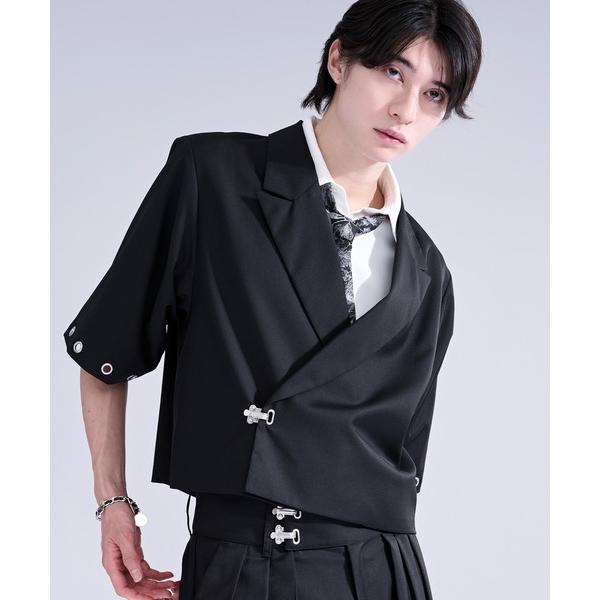 ZOZO問い合わせ番号:109212616ショップ:Ellno Loset，エルノロゼットブランド:Ellno Loset，エルノロゼット商品名:トグルロックハトメショートジャケット/SETUP対応カテゴリ:ジャケット/アウター>テー...