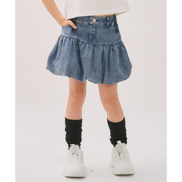 ZOZO問い合わせ番号:109249444ショップ:petit main，プティマインブランド:minimal，ミニマル商品名:【冷感】【インパンツつき】デニムバルーンスカートカテゴリ:スカート>スカートブランド品番:4362120素...
