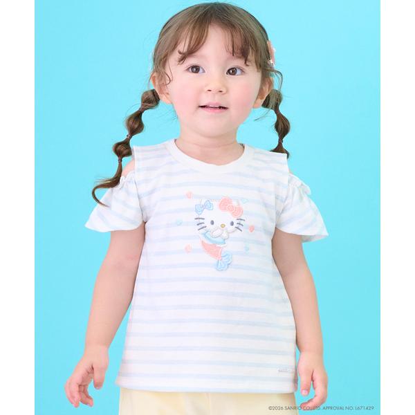 ZOZO問い合わせ番号:109249452ショップ:petit main，プティマインブランド:petit main，プティマイン，sanrio，サンリオ商品名:【サンリオキャラクターズ/冷感】肩あきグラフィック半袖Tシャツカテゴリ:トップ...