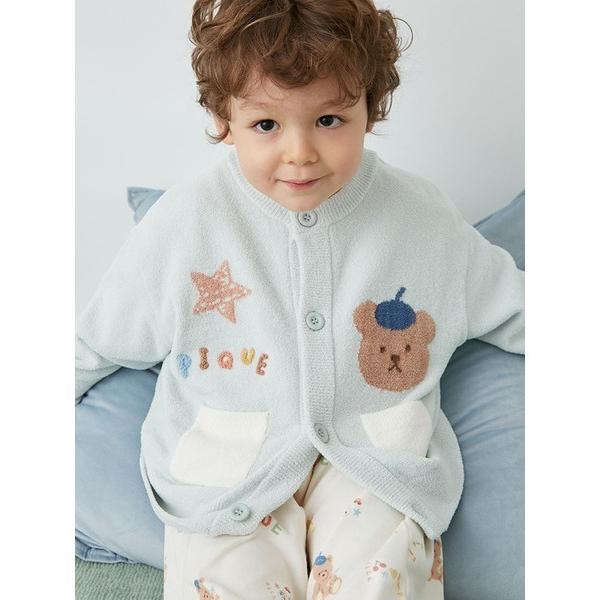 ZOZO問い合わせ番号:109249949ショップ:gelato pique，ジェラート　ピケブランド:gelato pique，ジェラートピケ商品名:「KIDS」エアリーモコドローイングベアカーディガンカテゴリ:ルームウェア>ルーム...