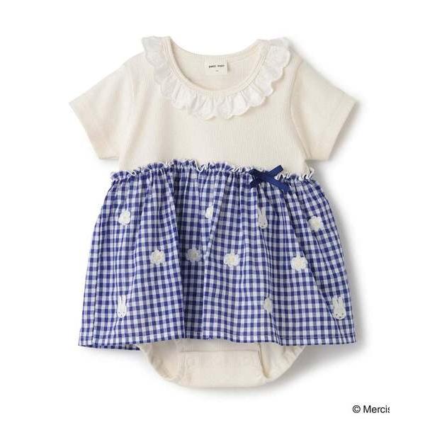 ※このアイテムは返品・交換対象外商品です。ZOZO問い合わせ番号:109285090ショップ:petit main，プティマインブランド:petit main，プティマイン，Miffy， ミッフィー商品名:【miffy】お花刺しゅうロンパー...