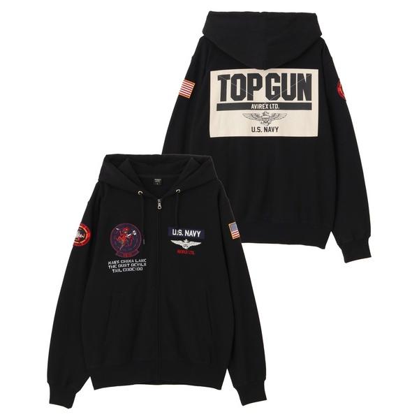 ZOZO問い合わせ番号:109328446ショップ:AVIREX，アヴィレックスブランド:TOP GUN，トップガン，AVIREX，アヴィレックス商品名:LONG SLEEVE ZIP PARKA DUST DEVILS / ロングスリーブ...