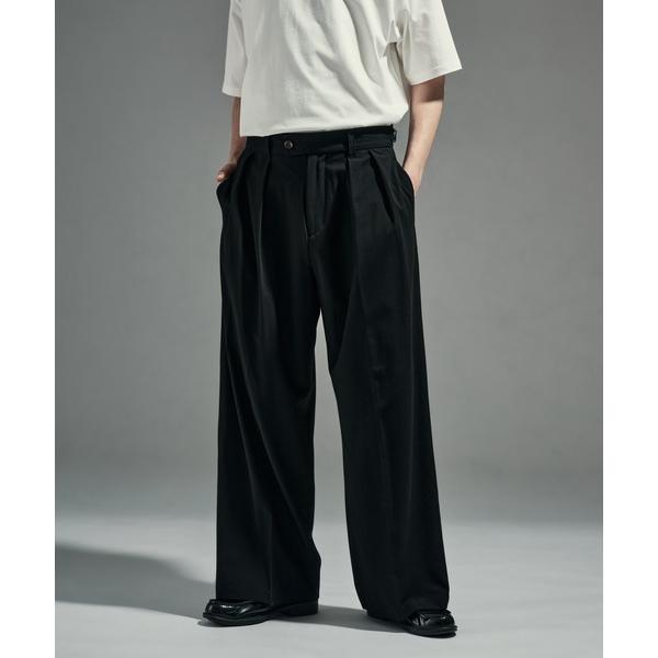 ZOZO問い合わせ番号:109406299ショップ:epnok，エプノックブランド:WETTEMPT，ウィテンプト商品名:WOOL BLEND 2 TUCK SLACKS / ウールブレンド2タックスラックスカテゴリ:パンツ>スラック...