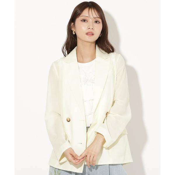 『セール実施中』ZOZO問い合わせ番号:109407816ショップ:AND COUTURE，アンドクチュールブランド:AND COUTURE，アンドクチュール商品名:シアーダブルテーラードジャケットカテゴリ:ジャケット/アウター>テー...