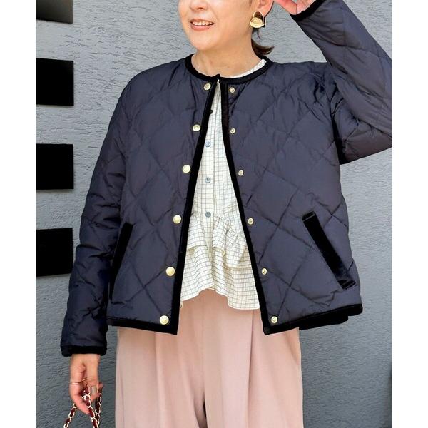 ZOZO問い合わせ番号:109445822ショップ:NOLLEY'S，ノーリーズブランド:NOLLEY'S，ノーリーズ商品名:【TAION×LIMONTA】別注ベロアパイピングショートダウンカテゴリ:ジャケット/アウター>ダウンジャケ...