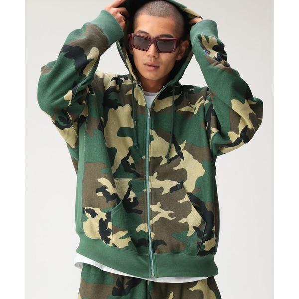 ZOZO問い合わせ番号:109447534ショップ:BEAMS MEN，ビームス メンブランド:Champion，チャンピオン，BEAMS，ビームス商品名:「別注」Champion / リバースウィーブ（R）カモ フルジップ パーカーカテゴ...