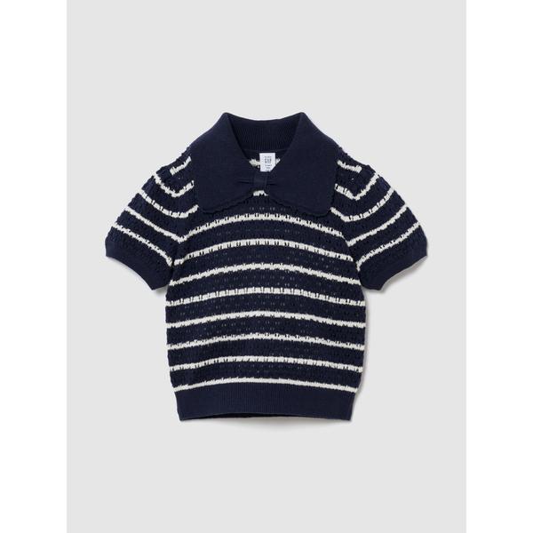 『タイムセール実施中』ZOZO問い合わせ番号:109448135ショップ:GAP，ギャップブランド:GAP，ギャップ商品名:リボン 襟付き ポインテールセーター (幼児・ベビー)カテゴリ:トップス>ニット/セーターブランド品番:913...