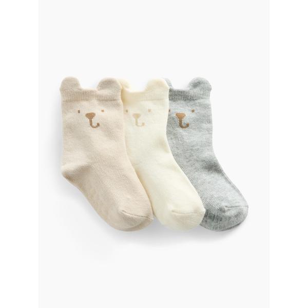 『タイムセール実施中』※このアイテムは返品・交換対象外商品です。ZOZO問い合わせ番号:109448150ショップ:GAP，ギャップブランド:GAP，ギャップ商品名:ブラナンベア ソックス 3足セット (ベビー)カテゴリ:レッグウェア&gt...