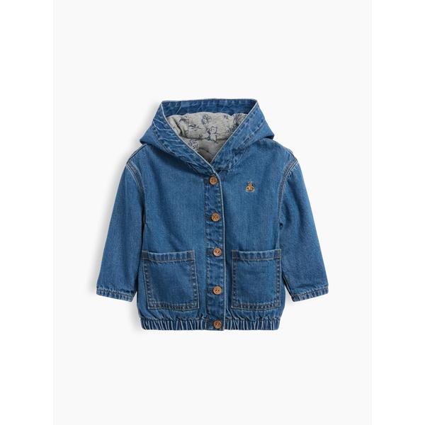 『タイムセール実施中』※このアイテムは返品・交換対象外商品です。ZOZO問い合わせ番号:109448158ショップ:GAP，ギャップブランド:GAP，ギャップ商品名:ジャージー裏地 フード付き デニムジャケット (ベビー)カテゴリ:ママ＆ベ...
