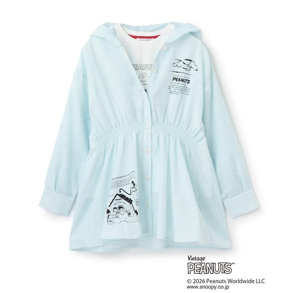 ZOZO問い合わせ番号:109485158ショップ:NARUMIYA ONLINE，ナルミヤ オンラインブランド:pom ponette junior，ポンポネットジュニア商品名:「PEANUTS」フードペプラムシャツ×「接触冷感」Tシャツ...