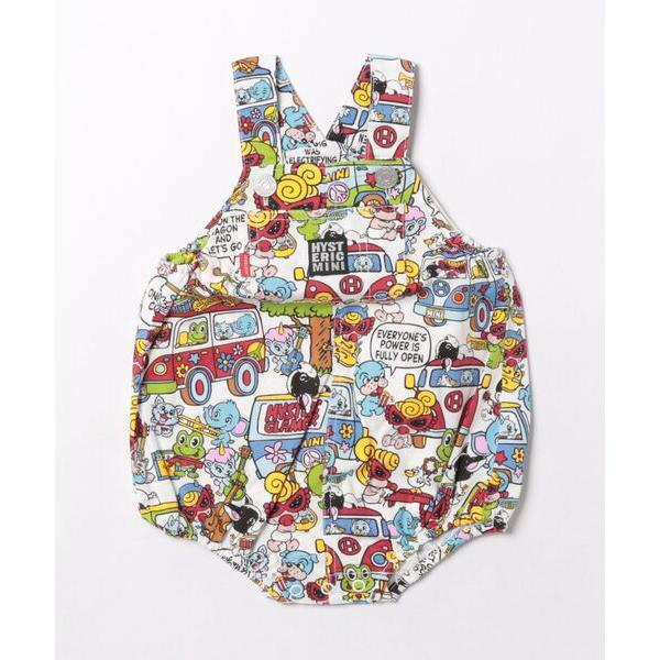 ※このアイテムは返品・交換対象外商品です。ZOZO問い合わせ番号:109522748ショップ:HYSTERIC MINI，ヒステリックミニブランド:HYSTERIC MINI，ヒステリックミニ商品名:BAND WAGON総柄 サロペットカテ...