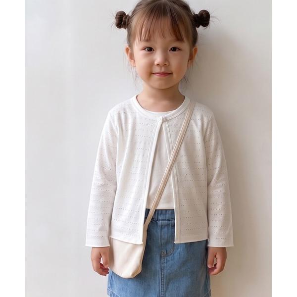 ZOZO問い合わせ番号:109523601ショップ:aimoha，アイモハブランド:aimoha，アイモハ商品名:「aimoha KIDS」コットンレースアイレットカーディガンカテゴリ:トップス>カーディガン/ボレロブランド品番:jm...