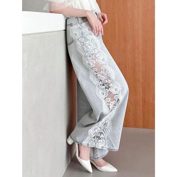 ZOZO問い合わせ番号:109564063ショップ:dazzlin，ダズリンブランド:dazzlin，ダズリン商品名:サイドレースデニムパンツカテゴリ:パンツ>デニムパンツブランド品番:022642400201素材:本体：綿100%　...