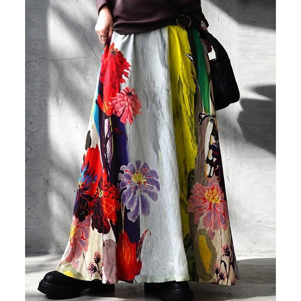 ZOZO問い合わせ番号:109603411ショップ:antiqua，アンティカブランド:antiqua，アンティカ商品名:花柄 フレア ロングスカートカテゴリ:スカート>スカートブランド品番:PK-01464素材:表地：レーヨン85%...