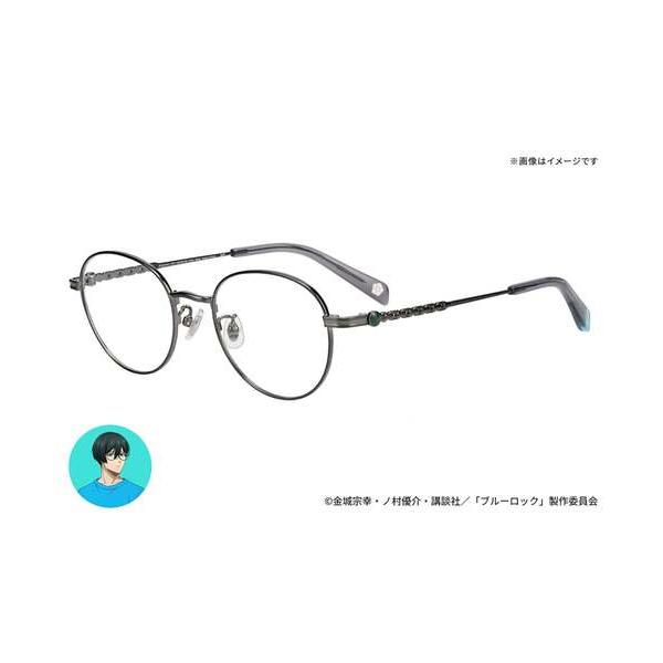 ZOZO問い合わせ番号:109603866ショップ:Zoff，ゾフブランド:Zoff，ゾフ商品名:Zoff | ブルーロック「糸師 凛モデル」ボストン型 メガネ｜軽量 メタル 高級感 眼鏡 検眼調整 伊達メガネ 度付きレンズ交換 度あり 度...