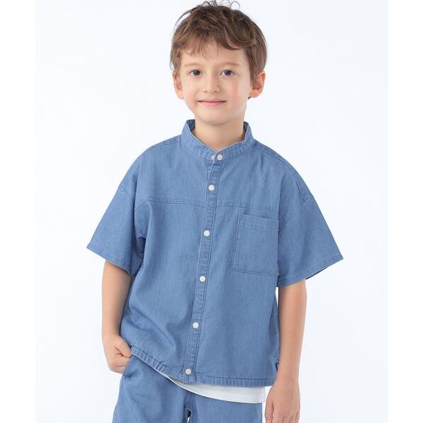 ZOZO問い合わせ番号:109604977ショップ:SHIPS KIDS，シップス キッズブランド:SHIPS，シップス商品名:SHIPS KIDS:100〜130cm /「接触冷感」ドライメッシュ デニム バンドカラー シャツカテゴリ:ト...