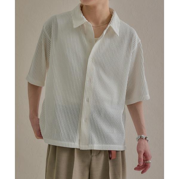 ZOZO問い合わせ番号:109606348ショップ:epnok，エプノックブランド:epnok，エプノック商品名:ベーシックルーズ3Dストライプシアー半袖シャツカテゴリ:トップス>シャツ/ブラウスブランド品番:1043621素材:ポリ...