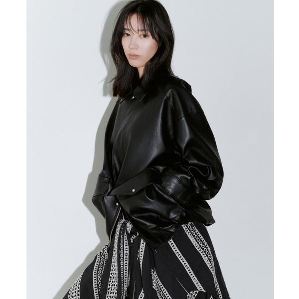 ZOZO問い合わせ番号:109606489ショップ:MIESROHE，ミースロエブランド:MIESROHE，ミースロエ商品名:シンセティックレザーカバーオールジャケットカテゴリ:ジャケット/アウター>ライダースジャケットブランド品番:...