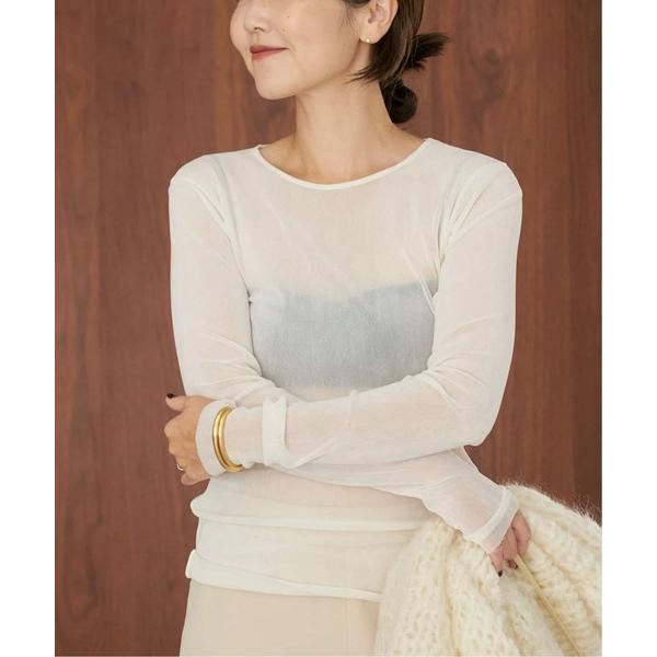 ZOZO問い合わせ番号:109607905ショップ:Plage，プラージュブランド:Plage，プラージュ商品名:「追加」Flocky Mesh ロンTカテゴリ:トップス>Tシャツ/カットソーブランド品番:26070922127030...