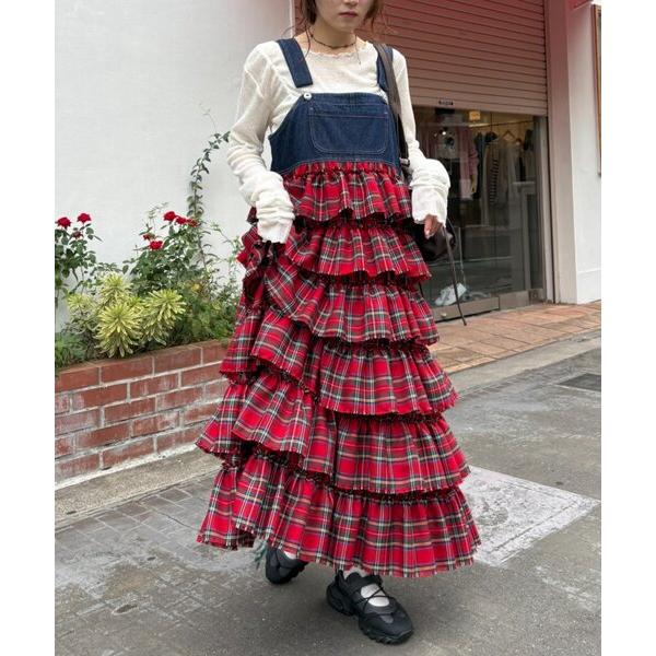 ZOZO問い合わせ番号:109608528ショップ:w closet，ダブルクローゼットブランド:w closet，ダブルクローゼット商品名:「お気に入り登録累計1.5万越え」フリルティアードジャンパースカート/ワンピースカテゴリ:ワンピー...
