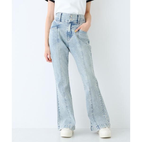 ZOZO問い合わせ番号:109760311ショップ:NARUMIYA ONLINE，ナルミヤ オンラインブランド:LOVETOXIC，ラブトキシック商品名:「ストレッチ」キラキラフレアデニムパンツカテゴリ:パンツ>その他パンツブランド...