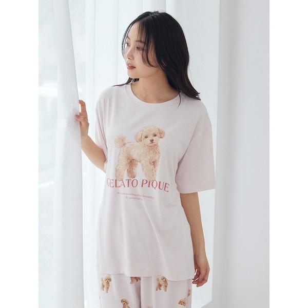 ZOZO問い合わせ番号:109762304ショップ:gelato pique，ジェラート　ピケブランド:gelato pique，ジェラートピケ商品名:「接触冷感」「UVカット」お散歩ドッグワンポイントTシャツカテゴリ:ルームウェア>...