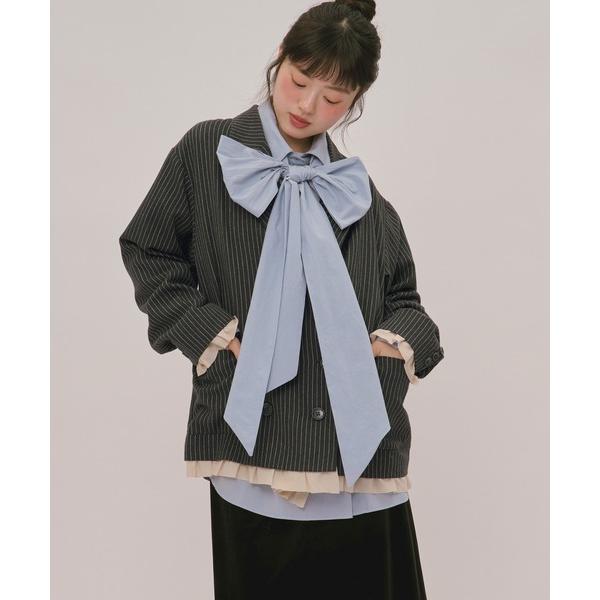 ZOZO問い合わせ番号:109764346ショップ:mideal，マイディールブランド:loin nuit，ロワンニュイ商品名:frill layered design jacket / フリルレイヤードデザインジャケットカテゴリ:ジャケッ...