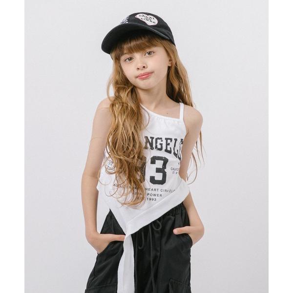 『タイムセール実施中』ZOZO問い合わせ番号:109764618ショップ:moredays store，モアデイズ・ストアブランド:URBAN CHERRY，アーバンチェリー商品名:フロントロゴプリントアシンメトリーフリルキャミカテゴリ:ト...