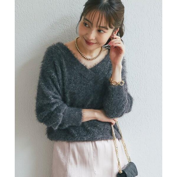 ZOZO問い合わせ番号:109803533ショップ:La boutique BonBon，ラブティックボンボンブランド:La boutique BonBon，ラブティックボンボン商品名:【女っぽとろみVネック】へアリーフェザーVネックニット...