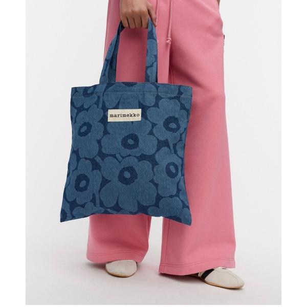 ZOZO問い合わせ番号:109804347ショップ:marimekko，マリメッコブランド:marimekko，マリメッコ商品名:「kioski」Vankka Denim Unikko / tote bagカテゴリ:バッグ>トートバッ...