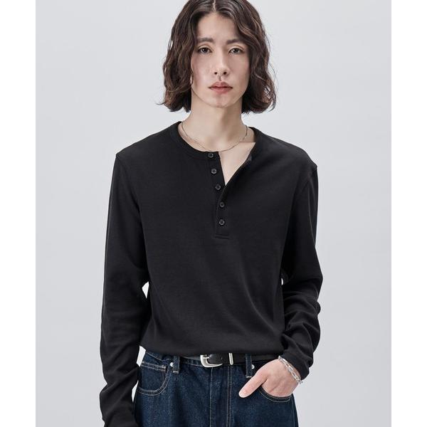 ZOZO問い合わせ番号:109842616ショップ:SINSS，シンスブランド:SINSS，シンス商品名:Compact rib henley LS T-shirt / コンパクトリブヘンリーロングスリーブTシャツカテゴリ:トップス>...