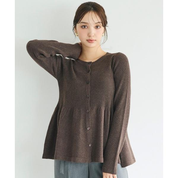 ZOZO問い合わせ番号:109842858ショップ:coca，コカブランド:coca（coca），コカ商品名:リッチニットリブ長袖ペプラムカーディガンカテゴリ:トップス>カーディガン/ボレロブランド品番:01-251239002-22...