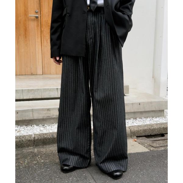 ZOZO問い合わせ番号:109844622ショップ:soerte，ソエルテブランド:soerte，ソエルテ商品名:Wide Buggy Vintage Like Denim Pants (Stripe) / ワイドバギーヴィンテージライクデ...